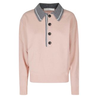 Tela Pull Col Polo Farida - Femme - Tops - Rose - Taille: 38 FR