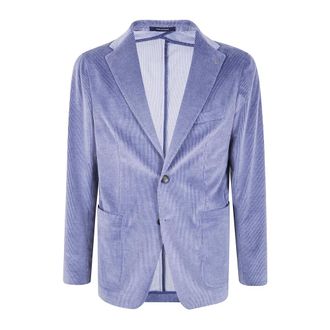 Tagliatore Homme, Vestes, Bleu, Taille: S Corduroy Blazer