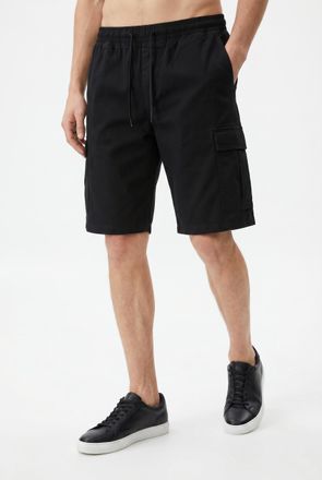 Jack & Jones Cargohose JACK & JONES JPSTCOLE DYLAN CARGO SHORTS MID, Herren, Gr. M, N-Gr, schwarz, Web, Obermaterial: 98% Baumwolle, 2% Elasthan, unifarben, relaxe