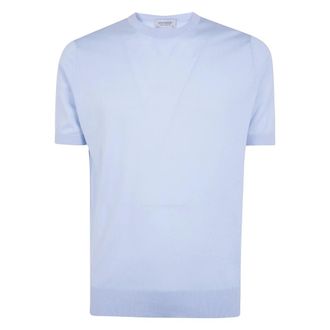 John Smedley Homme, Pulls, Bleu, Taille: 2XL Kempton Crewneck Short Sleeves T-Shirt