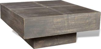 vidaXL Vidaxl - Table basse carr&eacute;e Marron fonc&eacute; Bois massif de manguier