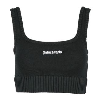 Palm Angels Femme, Tops, Noir, Taille: 38 FR Top sans manches