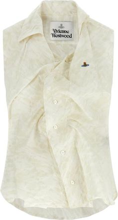 Vivienne Westwood Femme, Blouses et Chemises, Beige, Taille: 36 FR Drunken Shirt