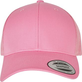 Flexfit Unisex Retro Trucker Cap, Klassische Trucker Cap mit Mesh-R&uuml;ckseite, one Size, pink