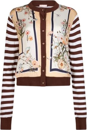 Liu Jo Femme, Pulls, Multicolore, Taille: 38 FR Cardigan Col Rond