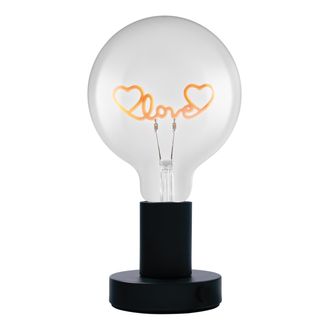 Osram 1906 Letter LED Tischleuchte Love-Schriftzug, Neon, 1,2W, E27, schwarz, extra warmwei&szlig;, Textilkabel