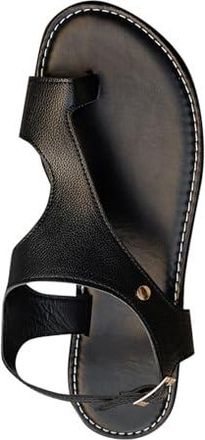 Generic Sandales romaines plates d&eacute;contract&eacute;es pour femme - Semelle souple - Tongs de plage confortables - 2026, Noir, 39.5 EU