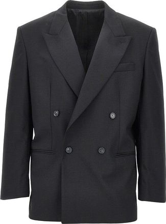 Mars&eacute;m Wool-blend double-breasted jacket Man 48