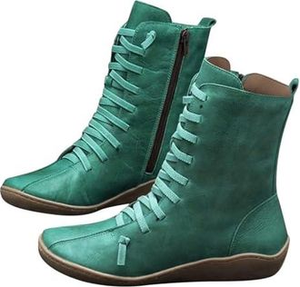 Generic Bottines courtes Chelsea imperm&eacute;ables &agrave; talon carr&eacute; bas pour femme - Antid&eacute;rapantes - Fermeture &eacute;clair lat&eacute;rale - Soutien de la vo&ucirc;te plantaire - Bott