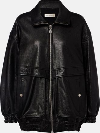 Nour Hammour Veste bomber Beck en cuir