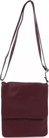 Generic Vera Pelle Sac à bandoulière en cuir véritable pour femme, bordeaux, Medium Clutch