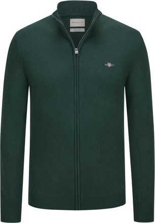 GANT Softe Strickjacke aus extrafeiner Lammwolle mit Zip in