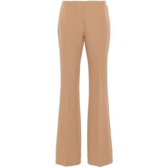 Ermanno Scervino Logo-Bestickte Wide Leg Hose - - Trousers - Damen - Braun - XS