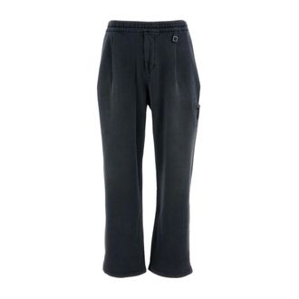 Wooyoungmi Wooyoungmi - Pantalon en coton &agrave; pince unique et taille &eacute;lastiqu&eacute;e - Homme - Pantalons - Gris - Taille: S