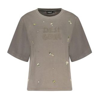 Desigual Oporto Kurzarm-Sweatshirt - - Tops - Damen - Grau - L