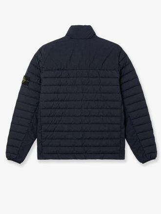 Stone Island Mens Down Jacket Seamless Tunnel Nylon Blue Polyamide