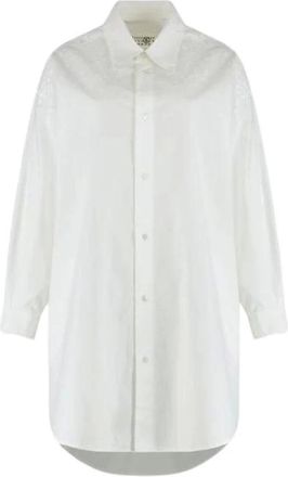 Maison Margiela Femme, Blouses et Chemises, Blanc, Taille: 38 FR Chemise oversize en coton