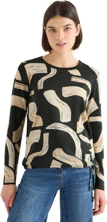 Cecil Gemustertes Shirt raw Khaki XXL