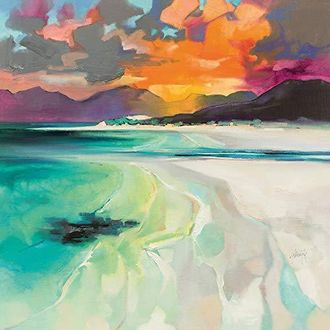 Scott Naismith WDC101326 Kunstleinwand, 40 x 40 cm (Strand Seilebost), Mehrfarbig, 40 x 40 x 3, 8 cm