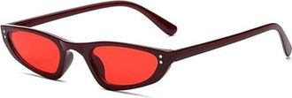Generic Lunettes De Soleil Tendance &Agrave; Monture Fine For Femmes, Id&eacute;ales For Les Photos De Vacances, Les Sports De Plein Air Et Les F&ecirc;tes For Hommes.(Red)