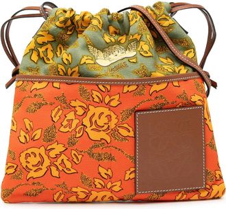 Loewe Hobo Bags - Paulas Ibiza Canvas Angel Drawstring Crossbody - Gr. unisize - in Orange - f&uuml;r Damen