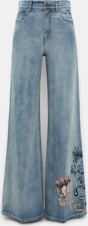 Dorothee Schumacher Jeans mit floraler Embroidery und cloudy Wash