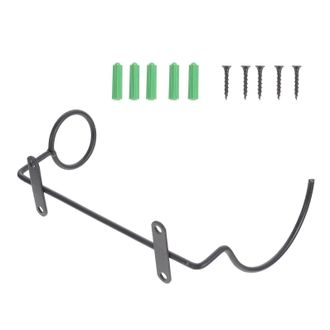 DOITOOL Wandmontiertes Weinflaschenhalter aus Hochwertigem Eisen Stilvoller Schwarzer Weinregal Halter f&uuml;r Wohnzimmer und Bar Platzsparend Sicherer Flaschenha