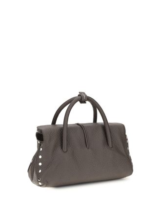 Zanellato Womens Shoulder Bag Centauro Brown Leather Castel Del Monte Calf