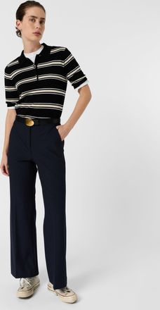 Gerard Darel Pantalon droit &agrave; fines rayures - AVIA - Marine