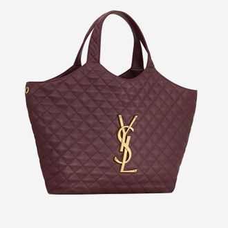 Saint Laurent Womens Shoulder Bag Icare Nappa Leather Bordeaux