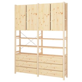 IKEA IVAR Regal mit Schr&auml;nken/Schubladen