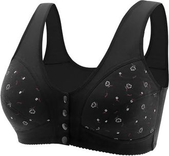 Generic Soutien-gorge 2026 pour femme avec boucle lat&eacute;rale avant et bord en dentelle sans anneau en acier, ajustement sans couture des fronces pour yoga, somm