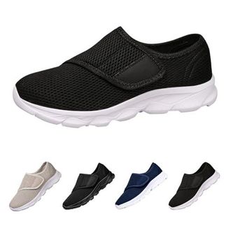 Generic Chaussures pour homme diab&eacute;tiques extra larges l&eacute;g&egrave;res et respirantes avec sangle r&eacute;glable et fermeture facile pour pieds enfl&eacute;s et fasciite plantaire