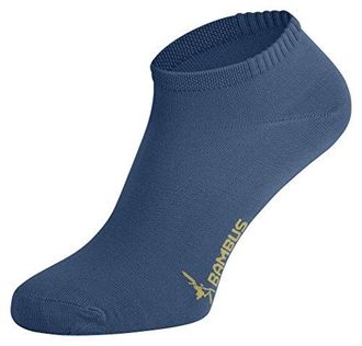Tobeni 6 Paires Homme Socquettes Chaussettes Baskets Bambou Couleur Jeans Bleu Taille 43-46