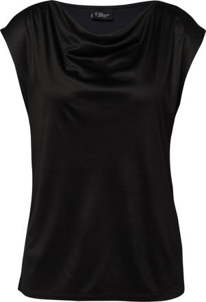 s.Oliver &Auml;rmelloses Shirt aus Viskose mit Wasserfall-Ausschnitt