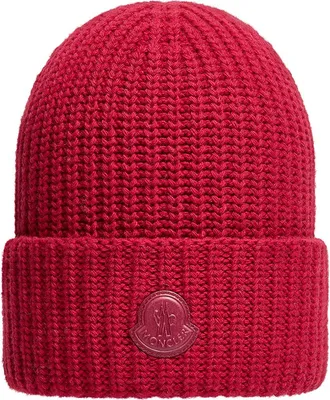 Moncler Moncler Wool & Cashmere Blend Beanie, Women, Red, Size: One Size