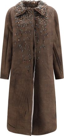 Prada Reversible Wool-and-Cotton with Gocce Details Coat - Gray