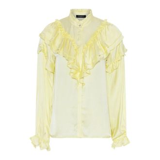 Bruuns Bazaar Romantisches R&uuml;schenhemd - - Blouses & Shirts - Damen - Gelb - M
