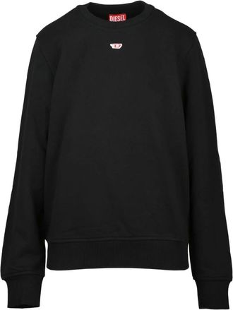 Diesel Femme, Sweatshirts et sweats &agrave; capuche, Noir, Taille: 38 FR Felpa Girocollo
