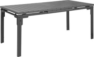 Bolero Ibiza Table dExt&eacute;rieur &agrave; Lattes Extensible Valletta Grise 1800 mm - Bolero