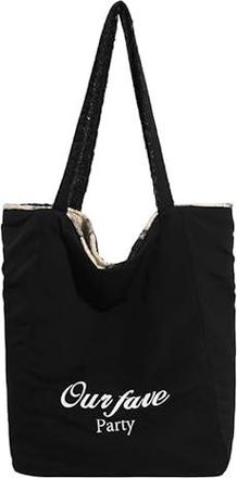 Generic Sac &agrave; main en peluche de grande capacit&eacute;, sac &agrave; bandouli&egrave;re, sac de courses d&eacute;contract&eacute; pour femme, shopping, blanc, 370*300*160MM