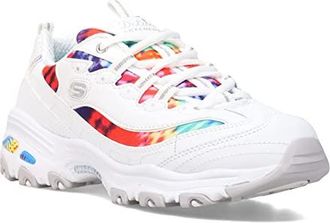 Skechers Dlites - Summer Fiesta Baskets Femme Blanc (White Trubuck/multi Mesh/white Trim Wmlt) 39.5 EU