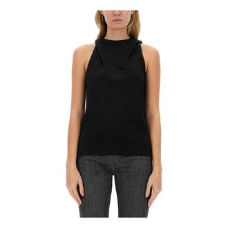 Courr&egrave;ges Hooded Tank Top - - Tops - Damen - Schwarzk - XS