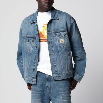 Carhartt Work in Progress Jeansjacke Helston aus schwerem Denim in Blau
