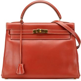 Herm&egrave;s Hobo Bags - Box Calf Kelly Retourne 32 - Gr. unisize - in Rot - f&uuml;r Damen