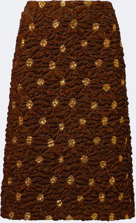Dries Van Noten Jupe midi &agrave; fleurs et ornements