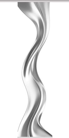 Home Wohnideen Schiebegardine Oakley, Seidenoptik 245x60 cm, Wellenmotiv, mit Zubehör, Farbe:Silber, Größe:245 x 60 cm, Anzahl:1x