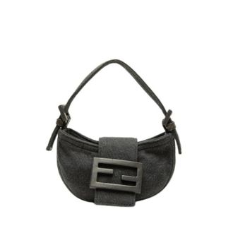 Fendi Sac Mini en Laine Pre-owned - Femme - Pre-owned - Gris - Taille: ONE Size