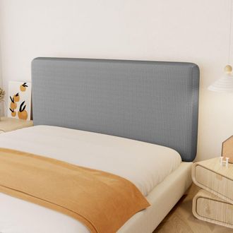 Generic Stretch Kopfteil Bezug King Queen Full Size Hochelastischer Bettkopfteil Bezug Staubdichter Schutzh&uuml;lle f&uuml;r Schlafzimmerdekoration Hellgrau L&auml;nge des 