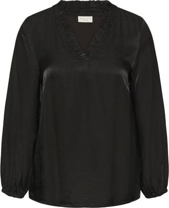 Kaffe Curve Femme, Blouses et Chemises, Noir, Taille: 48 FR Blouse